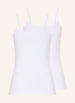 Skiny Skiny 2er-Pack Tops Cotton Stretch weiss