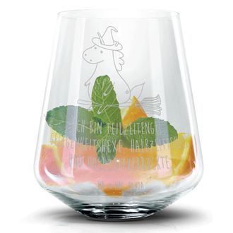 Mr. & Mrs. Panda Cocktail Glas Einhorn Hexe - Geschenk, Unicorn, Cocktailglas Geschenkidee, Frau, Teufel, Tumbler, Einh&ouml;rner, Nick Nora, Martiniglas