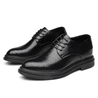 Generic Chaussures habill&eacute;es pour Hommes avec Talon sur&eacute;lev&eacute; antid&eacute;rapantes de 8 cm, Derbies &agrave; Lacets pour Affaires et Loisirs,Noir,40 EU
