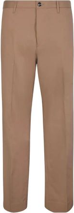Nine In The Morning pantalon en coton stretch - Marron