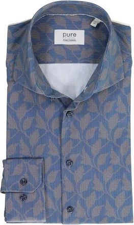 Pure Herren Hemd blau Jersey
