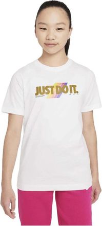 Nike Femme, Tops, Blanc, Taille: 44 FR T-shirt &agrave; Manches Courtes