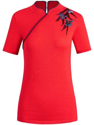 Shanghai Tang haut Qipao - Rouge