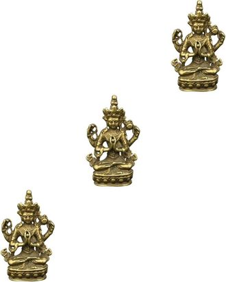 Pretyzoom 3st&uuml;cke Avalokitesvara Buddha Statue Aus Hochwertigem Dekorative Armige Figur F&uuml;r Zuhause B&uuml;ro Und Garten Als Zur Einweihung F&uuml;r Religi&ouml;se Inspiration