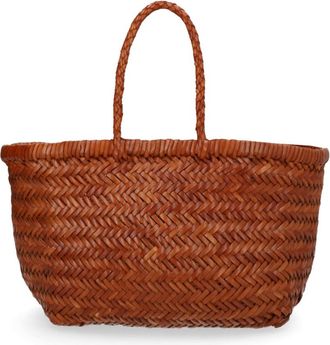 Dragon Diffusion Womens Leather Handbag Triple Jump Brown Handbags Hand Bags