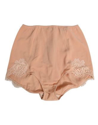 Dolce & Gabbana Womens Beige Silk Stretch High Waist Girdle Underwear 06+se Clothing