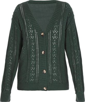Usha Strickjacke Frauen Gr&uuml;n