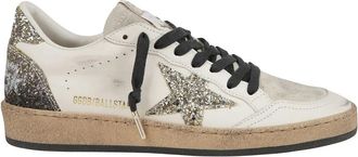 Golden Goose Low-Top Sneaker - Black Vintage Leather Sneakers With Silver Star - Gr. 41 (EU) - in Weiß - für Damen