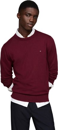 Tommy Hilfiger Herren Pullover Crew Neck Regular Fit, Rot (Deep Rouge), XXL