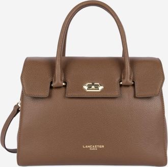 Lancaster Handtasche Lancaster Sac main A rabat avec fermoir M Milano Cosmos Chtaigne