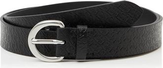 Calvin Klein Jeans Ceintures à boucle classique AOP 30MM LV04K7019G pour femme, noir (noir/étain), 110, Noir (noir/étain), 110 cm