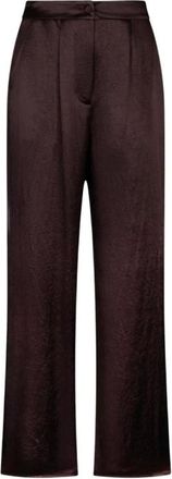 Liu Jo Femme, Pantalons, Brun, Taille: 48 FR Pantalon Satin&eacute; avec Fentes