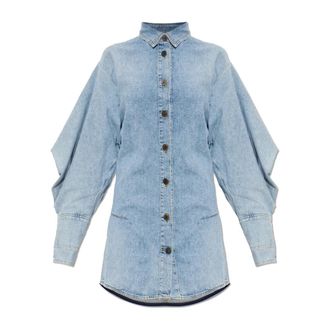 The Attico Denimkleid mit Taschen - - Dresses - Damen - Blau - S