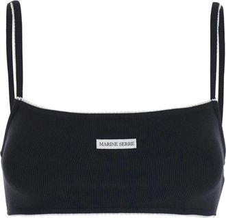 Marine Serre Femme, Sous-v&ecirc;tements, Noir, Taille: 42 FR Cute 70s Bra