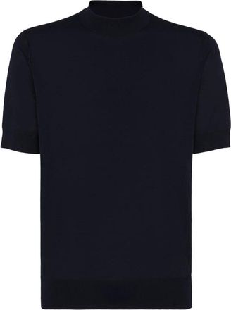 Brunello Cucinelli Homme, Pulls, Bleu, Taille: XL Knit T-shirt