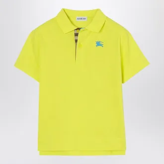Burberry Lime yellow polo shirt with EKD