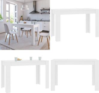 vidaXL Vidaxl - Esstisch Weiß 120x60x76 cm Holzwerkstoff - Esstisch - Weißer Esstisch - Holzwerkstoff Tisch - Küchentisch - Wohnzimmertisch - Home & Living