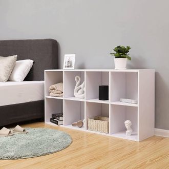 Loftscape home24 Regal Towanda Spanplatte, beschichtet Wei&szlig; 66 x 130 x 30cm