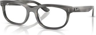 Ray-Ban Balorette Optics Grau Gestreift Fassung Klar Glas Polarisiert 56-19