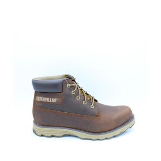 CAT Boston Leder Schn&uuml;rstiefel Gummisohle - - Shoes - Herren - Braun - 44 EU