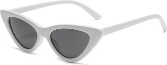 Generic Lunettes De Soleil En M&eacute;tal &Agrave; Petite Monture For Hommes Et Femmes, Conduite Tir Rue(White)