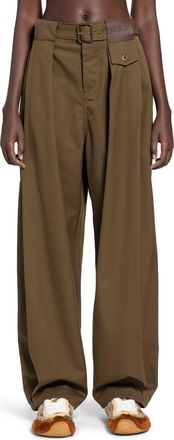 Loewe Pleated Cotton Silk Trousers
