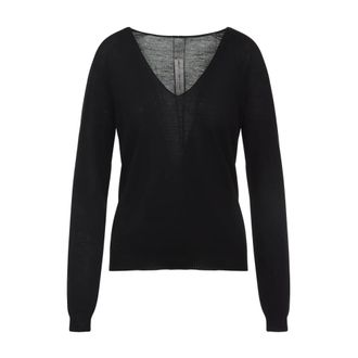 Rick Owens Luxuri&ouml;ser Schwarzer Pullover Aw25 - - Knitwear - Damen - Schwarzk - L
