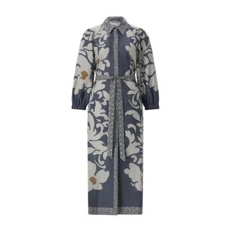 Luisa Cerano Femme, Robes, Bleu, Taille: 46 FR Shirt Robes
