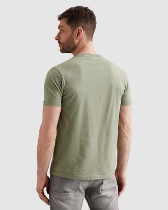 PME Legend T-Shirt Short sleeve r-neck washed garment dye mit Logo Stickerei