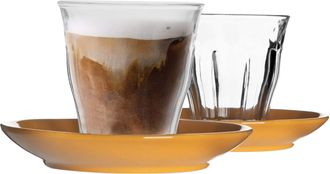 Duralex Picardie Nicht Übereinstimmende Kaffeetasse & Untertassen -Set - 200ml - Gelb - 12pc