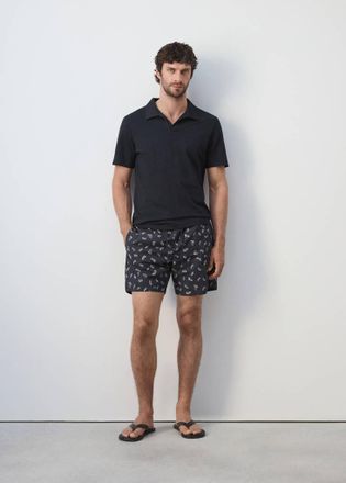 Mango Maillot de bain imprim&eacute; cordon bleu marine - Homme - XS - MANGO MAN