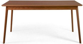 DRAWER Table &agrave; manger extensible 4 &agrave; 8 personnes 150-200x80cm - Bois fonc&eacute; - SKOLL