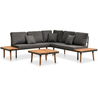 vidaXL Vidaxl - Salon de jardin 4 pcs avec coussins Bois dacacia solide