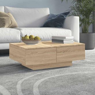 vidaXL Table basse ch&ecirc;ne sonoma 90x60x31 cm bois ding&eacute;nierie Vidaxl