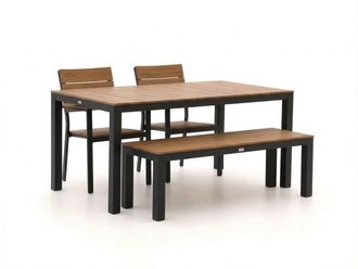 Bellagio la vita attrattiva Bellagio Fidenza 160 cm Gartenm&ouml;bel-Set mit Bank 4-teilig stapelbar