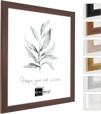 Bildershop-24 Bilderrahmen (Valencia) 42X59,4cm (DIN A2) Braun matt