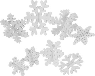 BESPORTBLE MUCKLILY 8st&uuml;cke Schneeflocken-winterornamente aus Holz Schneeflocken Schneeflocken-holzbastelarbeiten f&uuml;r Festliche Dekoration Weihnachtliche Holzaus