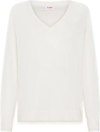 Sun 68 Femme, Pulls, Blanc, Taille: 40 FR V-neck Tricots