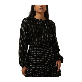Amaya Amsterdam Silberne Adele Bluse Damenbluse - - Blouses & Shirts - Damen - Schwarzk - S