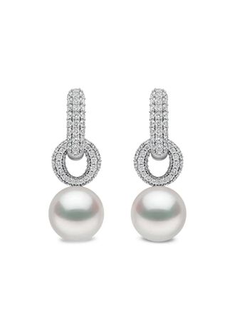 Yoko London boucles doreilles O by Yoko &agrave; perles et diamants - Argent