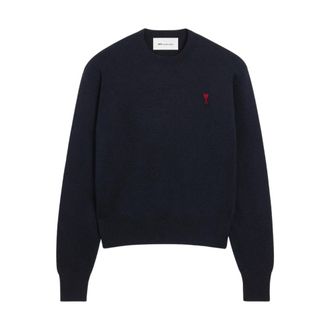 Ami Rundhals-Strickwaren - - Knitwear - Herren - Blau - L