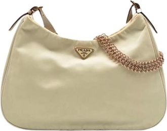 Prada Pre-owned Sac bandouli&egrave;re en nylon - Femme - Pre-owned - Beige - Taille: ONE Size
