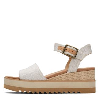 Toms Damen Segeltuch Keilsandalen - Stilvolle Komfort Sandalen mit OrthoLite Innensohle und verstellbarem Kn&ouml;chelriemen