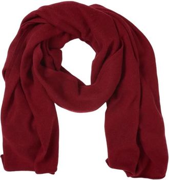 Crush Tücher & Schals - Timeless Cashmere Scarf In Deep Red With Fine Knit - Gr. unisize - in Rot - für Damen