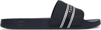 Tommy Hilfiger Pantoletten Logo Tape Webbing FW0FW09359 Dunkelblau