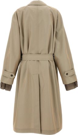 Maison Margiela Cotton Blend Trench Coat - Beige
