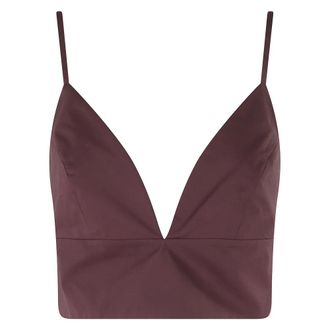 Federica Tosi Crop Top - - Tops - Damen - Braun - XS