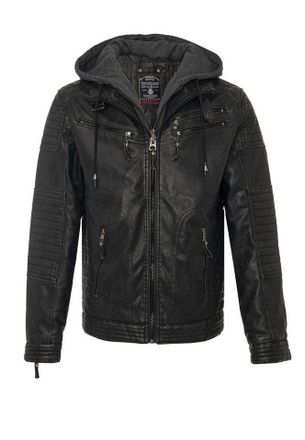 Cipo & Baxx Winterjacke CM231 mit abnehmbarer Kapuze