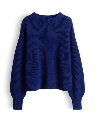 someday Strickpullover TELLINA TEXTURE Regular im Baumwollmix lockere Passform, gerader Schnitt, Rippstruktur, pflegeleicht
