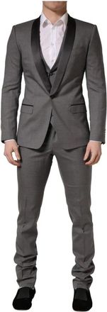 Dolce & Gabbana Homme, Costumes, Gris, Taille: S Costume 3 pi&egrave;ces crois&eacute;
